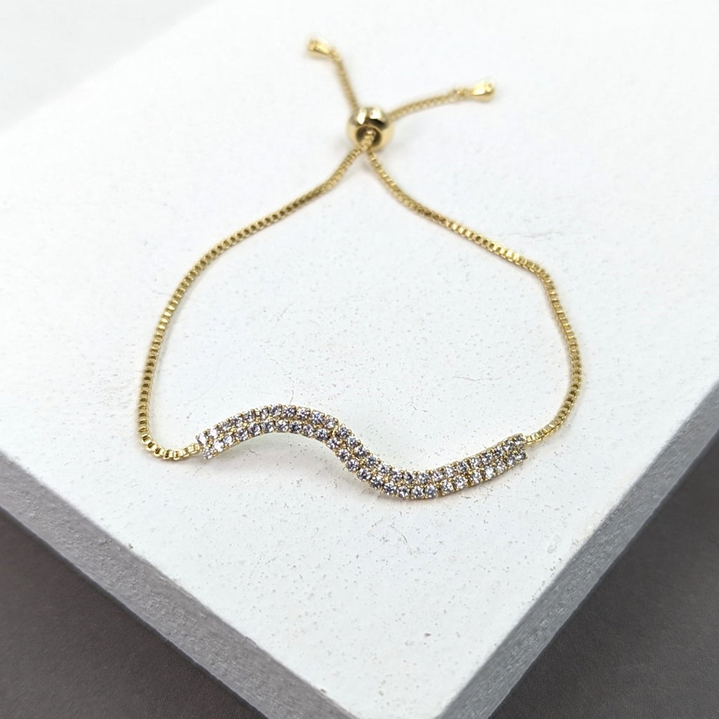Crystal encrusted wave element friendship bracelet – Tempest Designs