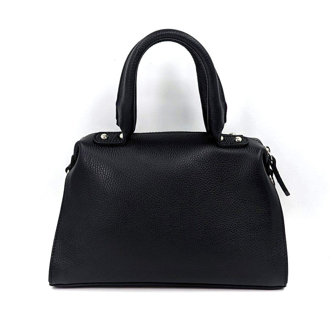 Medium size smart plain leather handbag with comfy handle – Tempest Designs