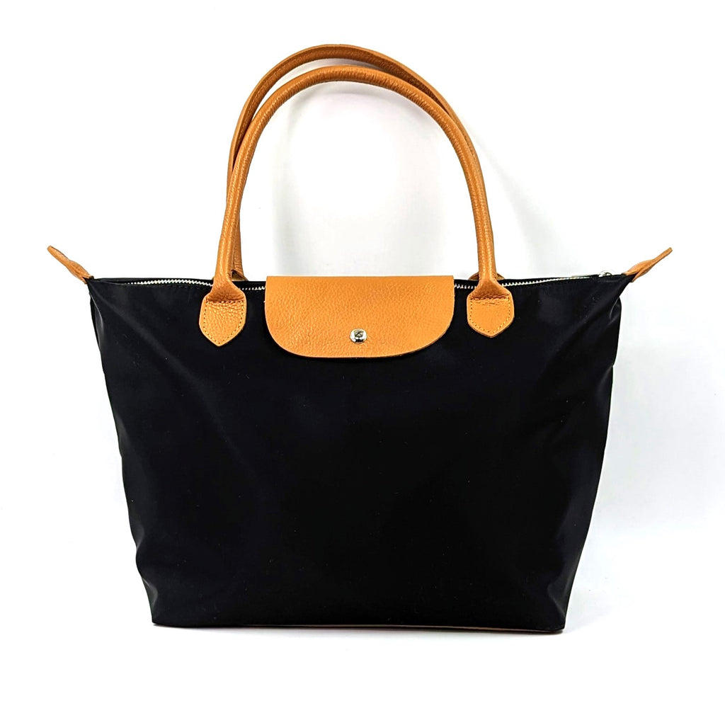 'Longchamp' inspired classic tote bag with water proof fabric body and ...