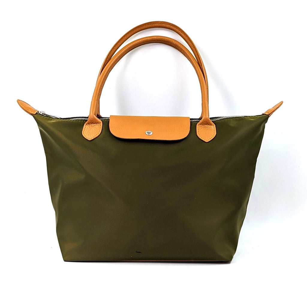 'Longchamp' inspired classic tote bag with water proof fabric body and ...