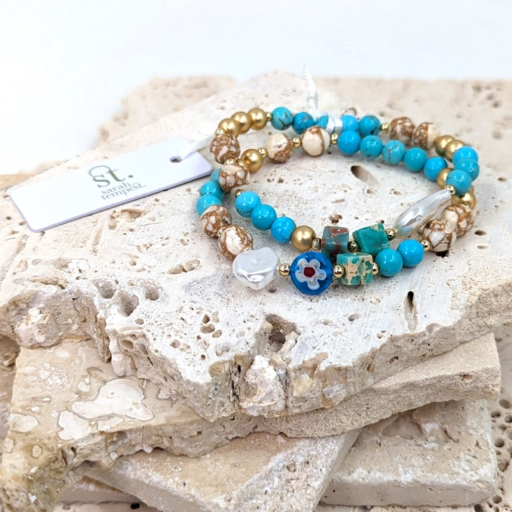 Stretchy beaded bracelet duo – Tempest Designs