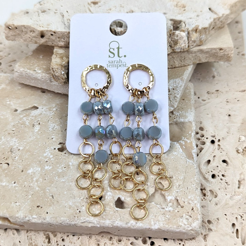 Dangle earrings with open circle components – Tempest Designs
