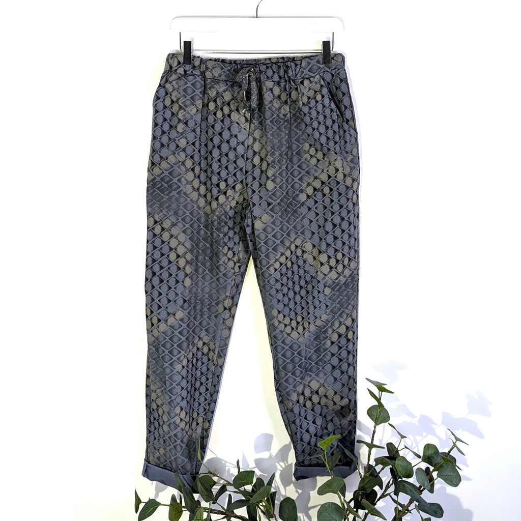 Distorted scale print super stretch trousers (M-L) – Tempest Designs