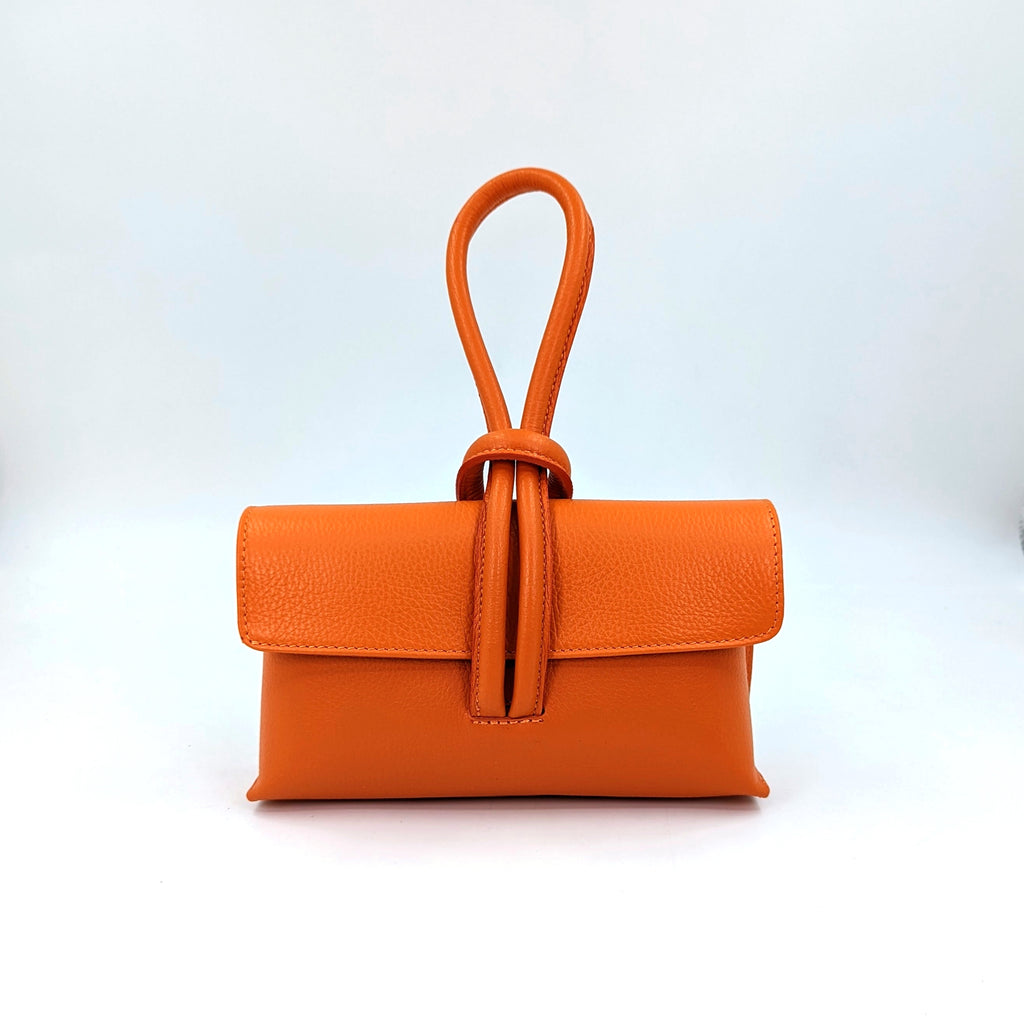 Chic leather clutch bag with pull through loop strap – Tempest Designs