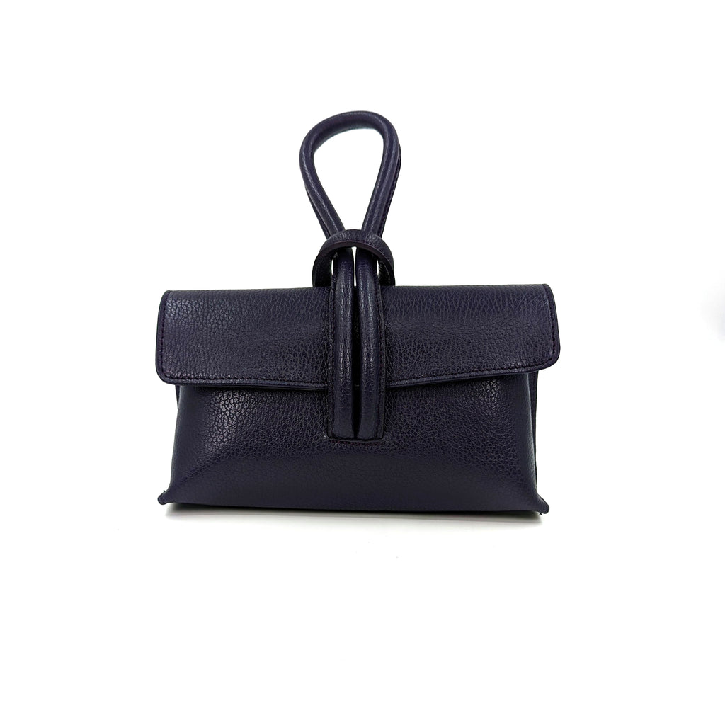 Chic leather clutch bag with pull through loop strap – Tempest Designs