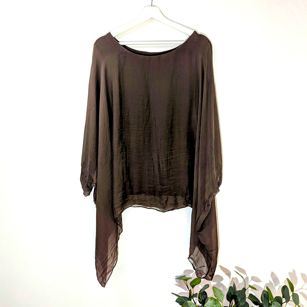 Plain silk tunic with comfortable attached undergarment (O/S) – Tempest ...